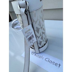 Michael Kors | Bags | Michael Kors Water Bottle Crossbody Holder Mk Giftable Optic White | Poshmark
